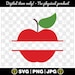 Apple Monogram Svg, Apple Name Frame Png, Apple Clipart, Apple Nametag ...