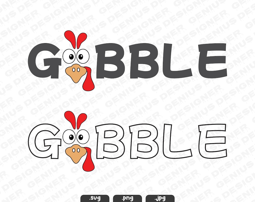 Thanksgiving Svg Gobble SVG Gobble PNG Turkey Face Svg - Etsy