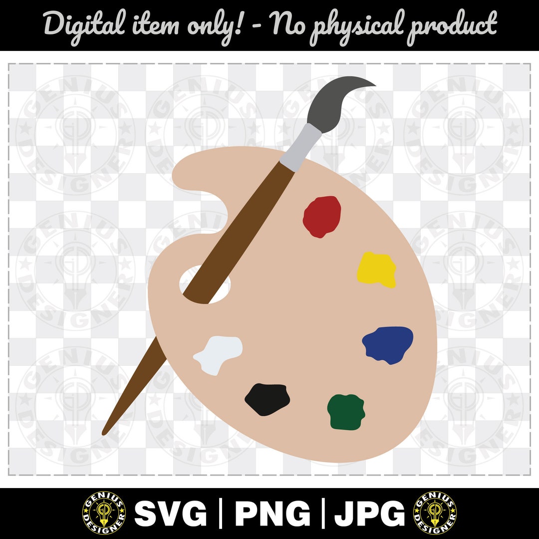 Paint Palette SVG | Paint Palette PNG - Etsy