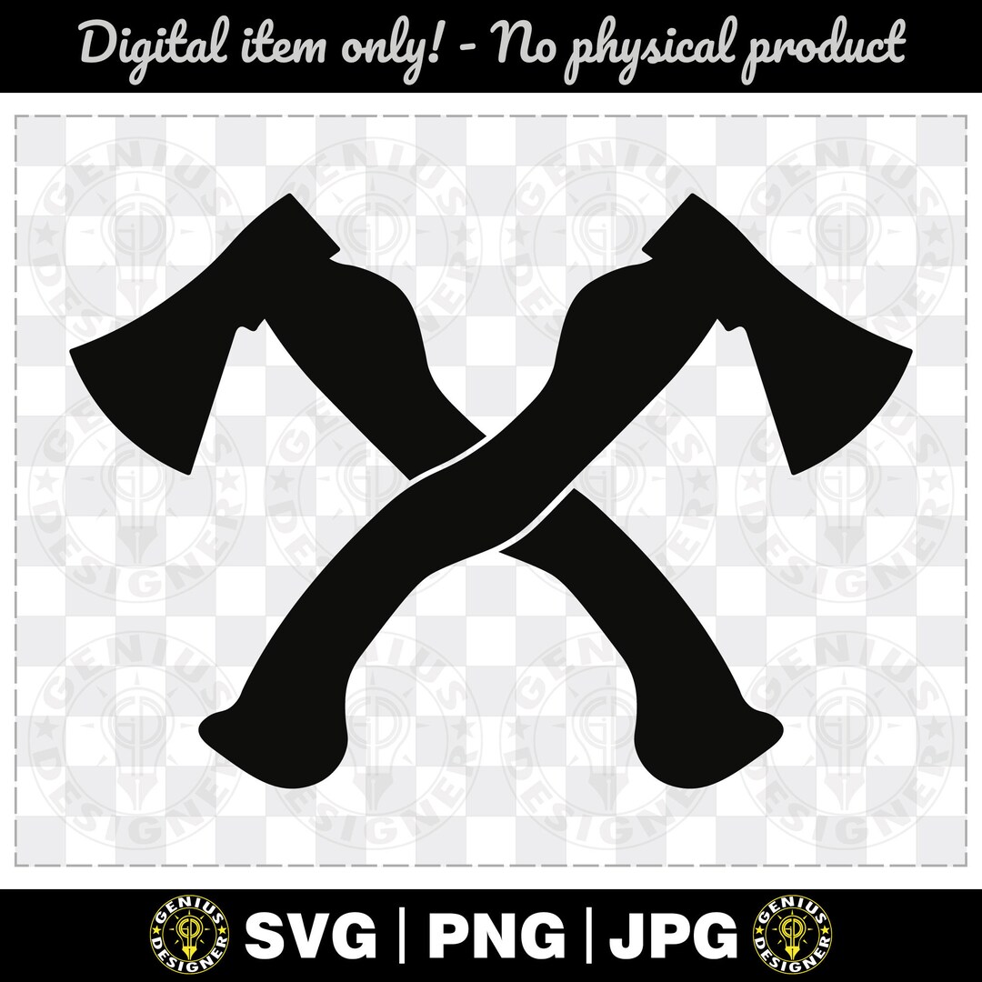 Crossed Axes Svg Png Jpg, Seamless Camping Axes Svg Cut File for Cricut ...
