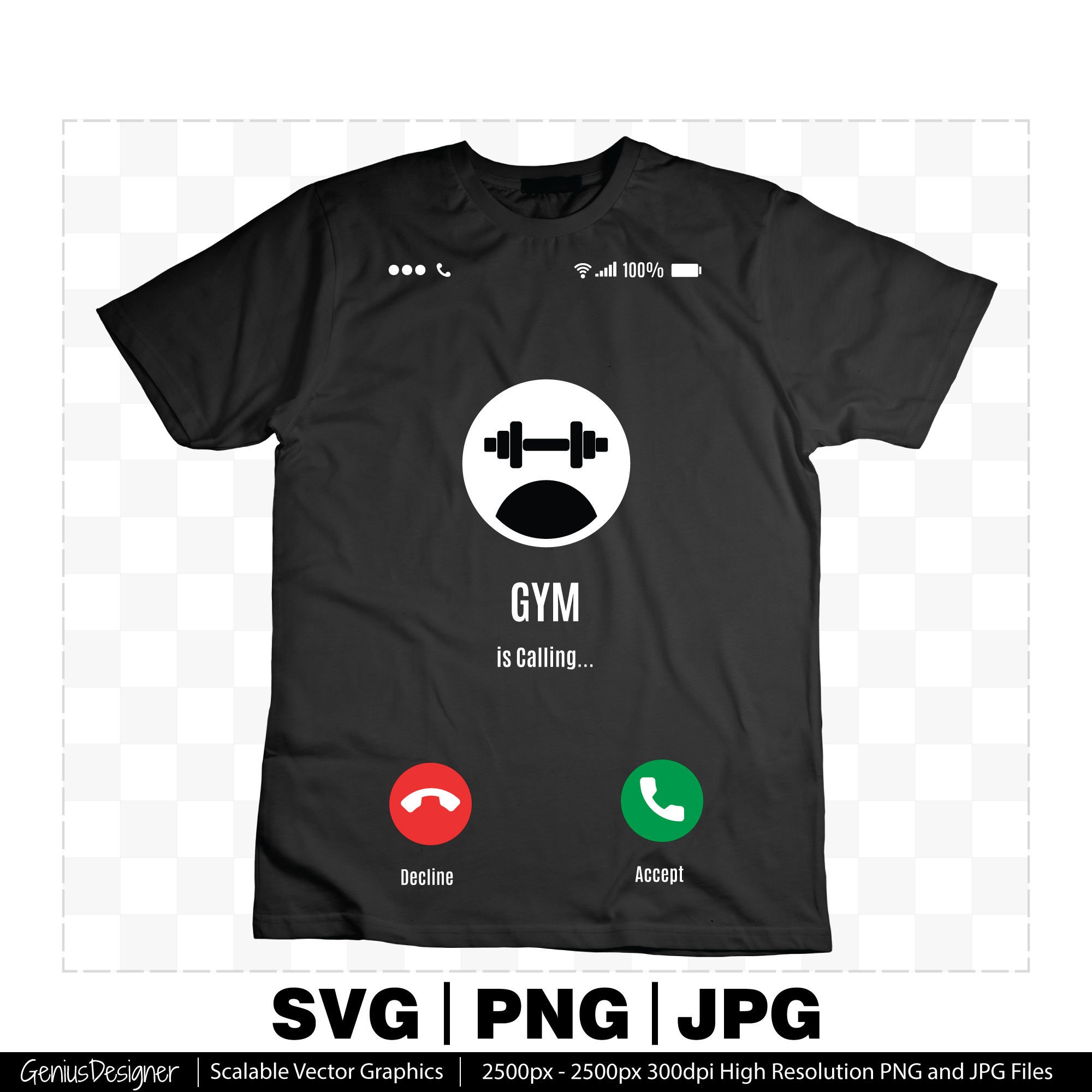 Gym is Calling T-shirt Design | SVG PNG JPG (digital Download) - Etsy