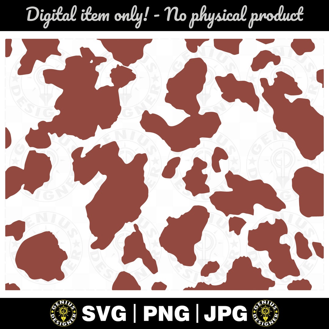 Brown Cow Print Pattern : Seamless Cowhide Pattern Brown Svg, Cow Skin ...