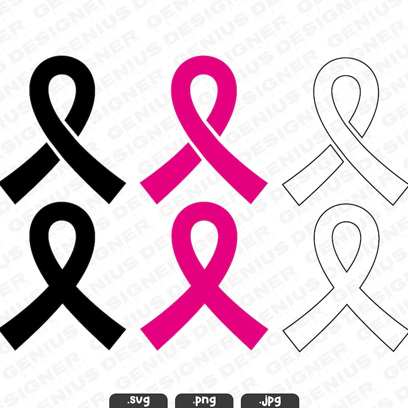 Cancer Ribbon Svg - Etsy