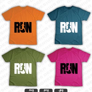 Run SVG PNG Digital File, Running Vector File, Fitness Runner Cut File ...