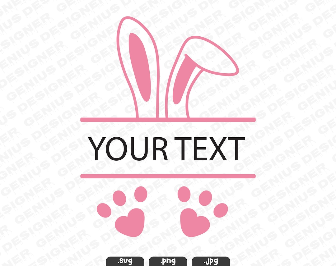 Easter Bunny Split Monogram SVG | Rabbit Svg | Happy Easter Svg | Kids ...