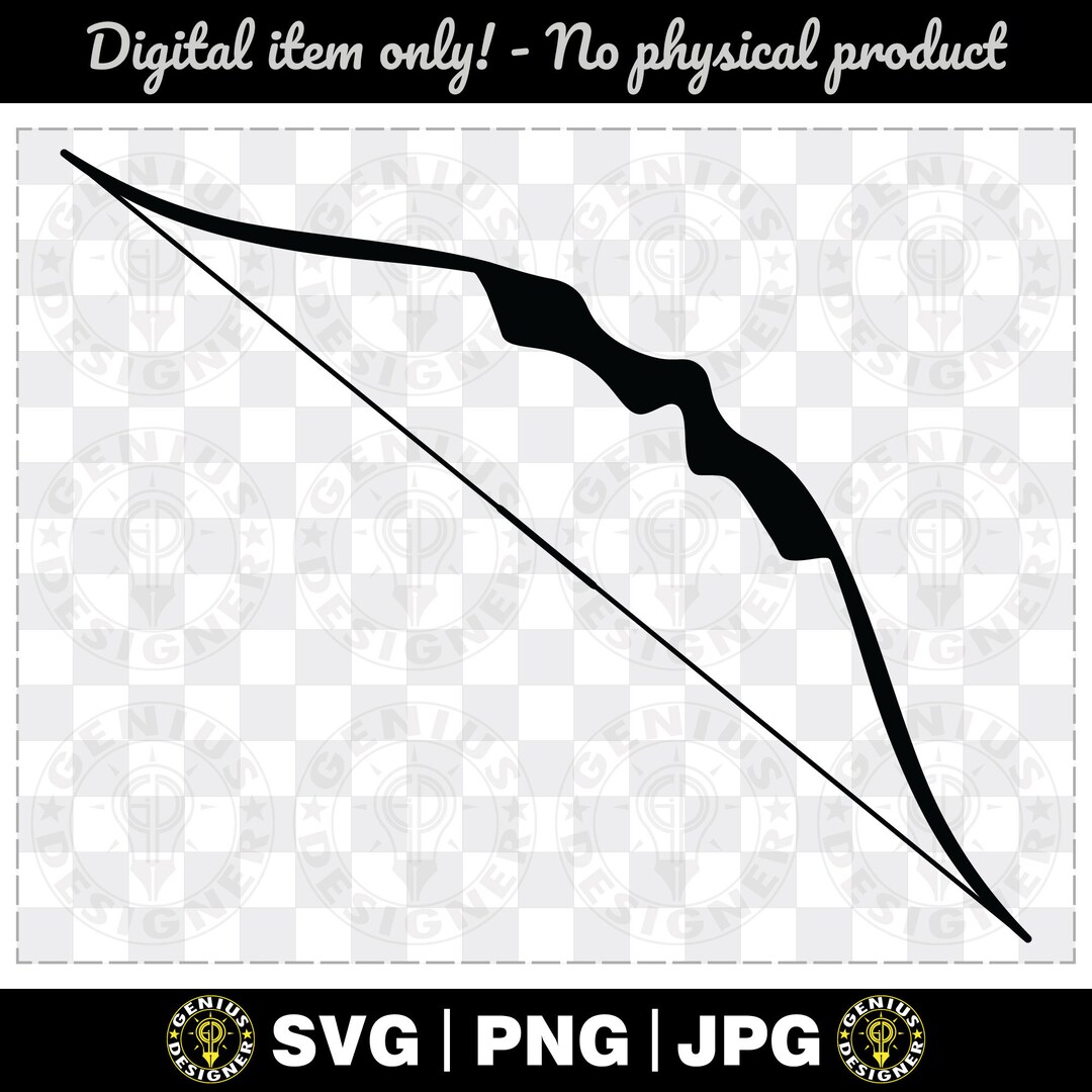 Hunting Bow Svg Png Jpg, Seamless Bow Svg Cut File for Cricut ...