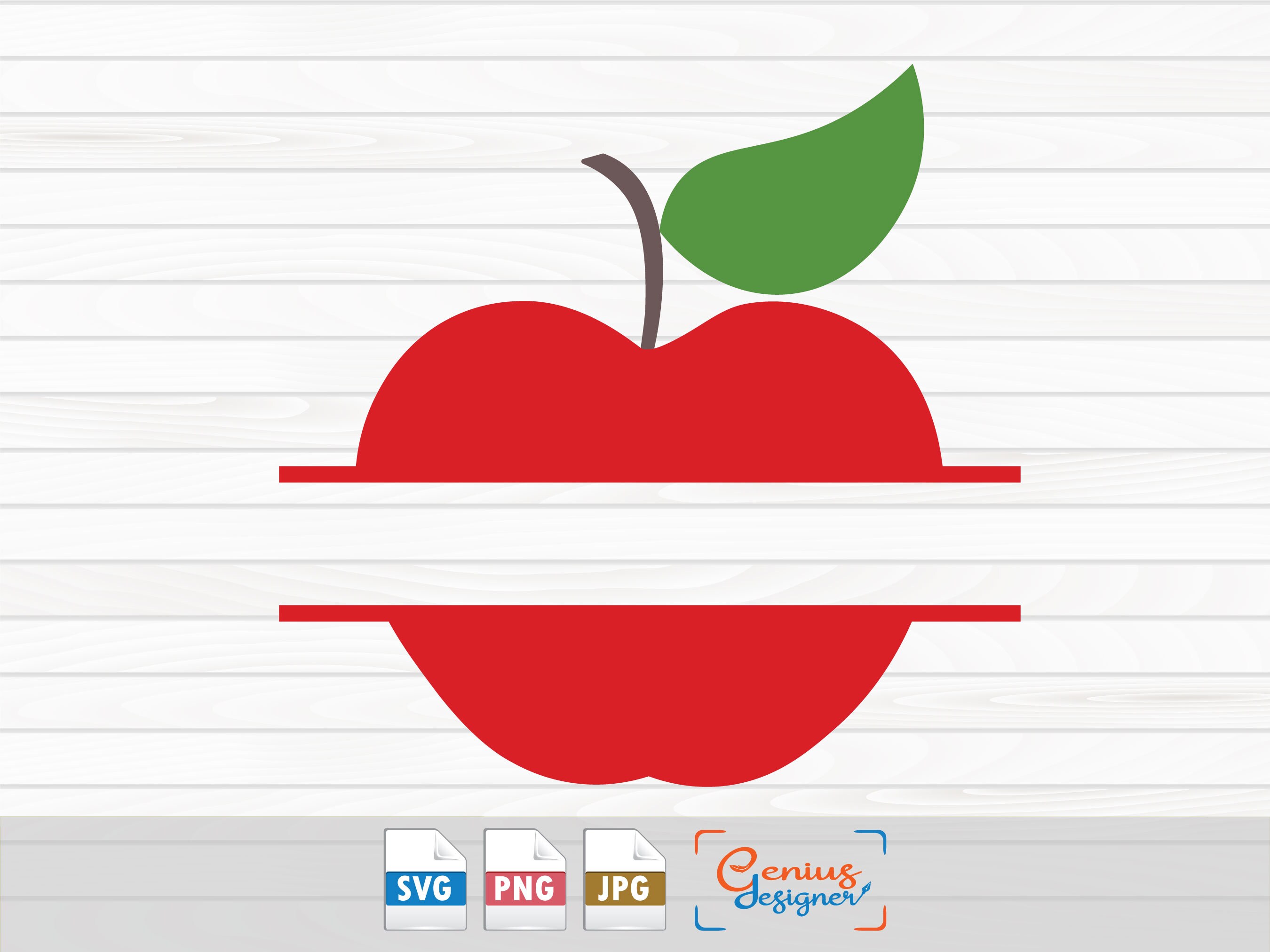 Apple Monogram Svg Apple Name Frame Png Apple Clipart Apple - Etsy