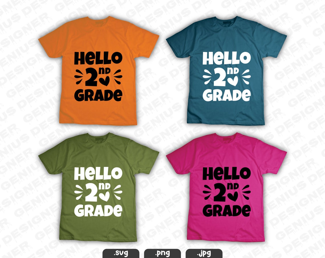 Hello 2nd Grade SVG Hello Second Grade First Day of School - Etsy