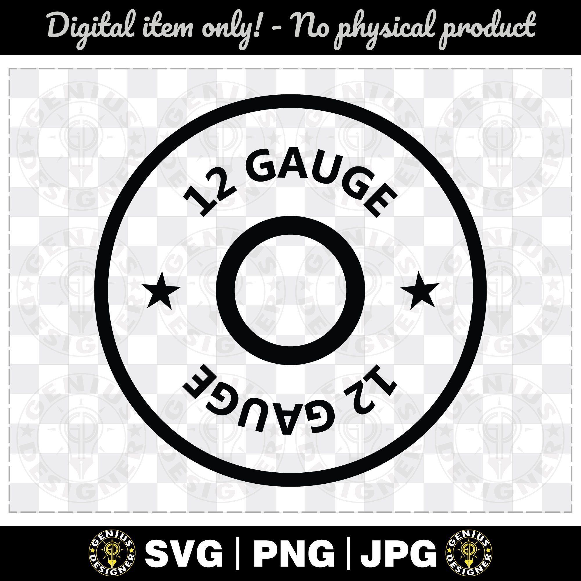 12 Gauge Clipart Bullet | 12 Gauge Cut File Svg Png Jpg | Cricut ...