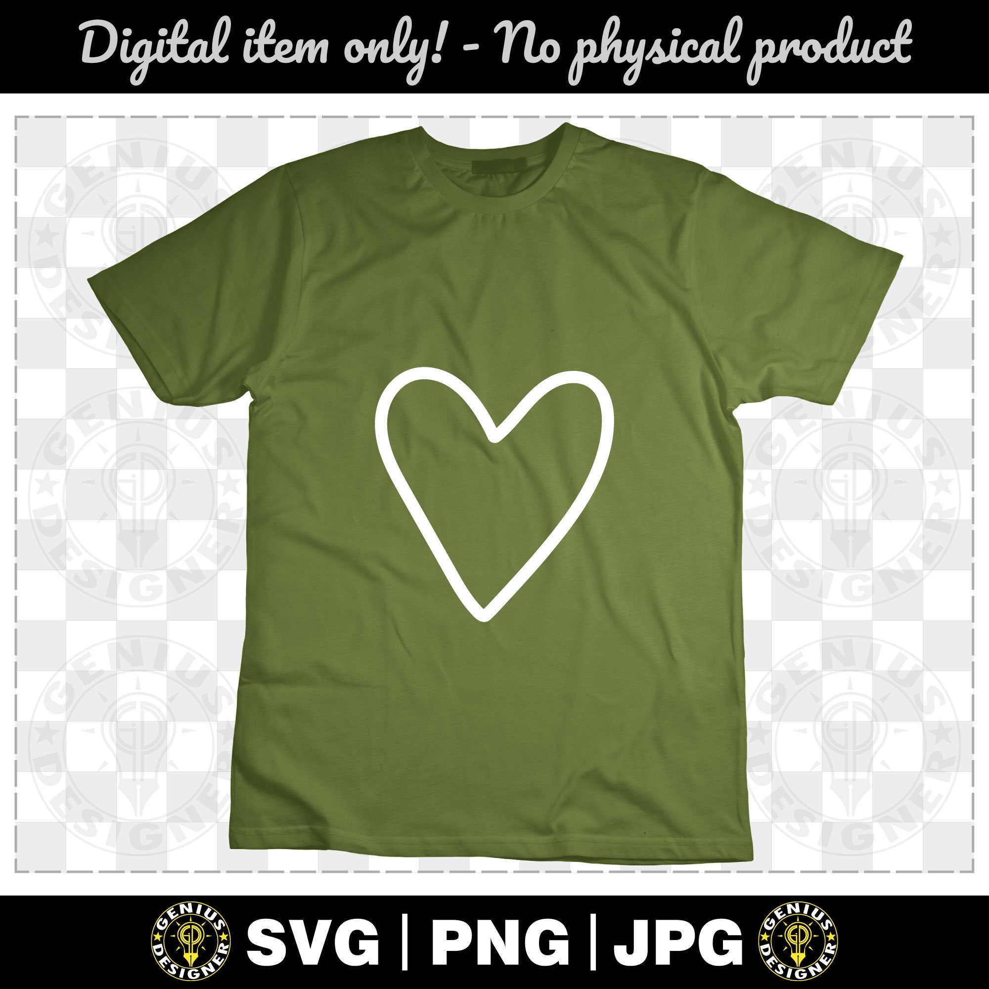 Hand Drawn Heart SVG - Etsy