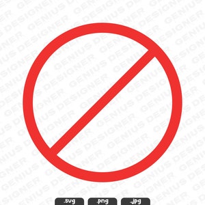 Prohibition Sign SVG PNG | No Symbol Icon (digital Download) - Etsy