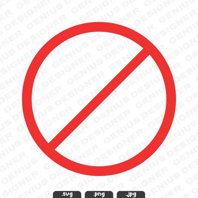 Prohibition Sign - Etsy