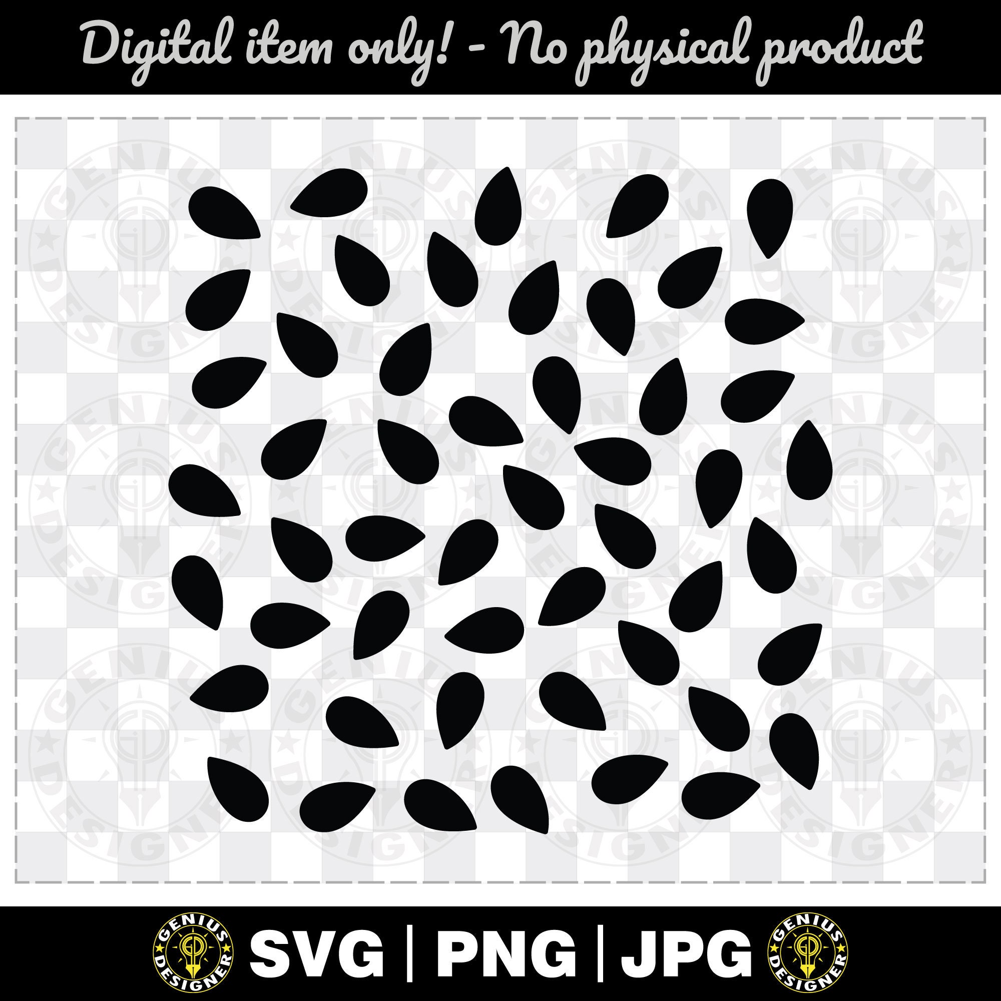 Watermelon Seeds SVG - Etsy