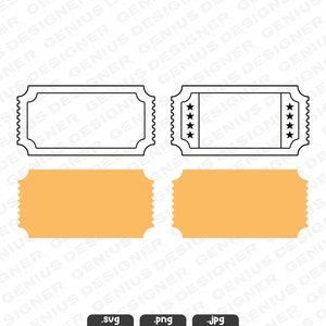 Ticket SVG | Ticket Template Svg | Custom Ticket Border Bundle | Movie ...