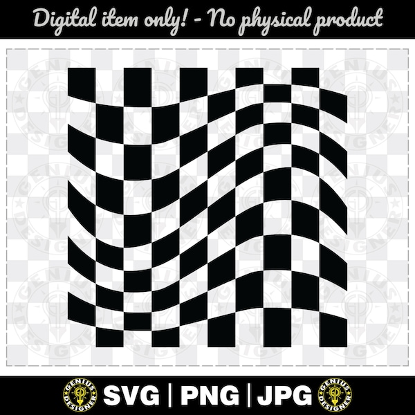 Checkered Wavy Wall Decals - Etsy