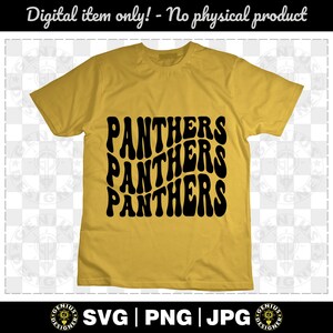 Panthers Svg | T-shirt Design Svg Png Jpg |wavy Groovy Retro Font Text ...