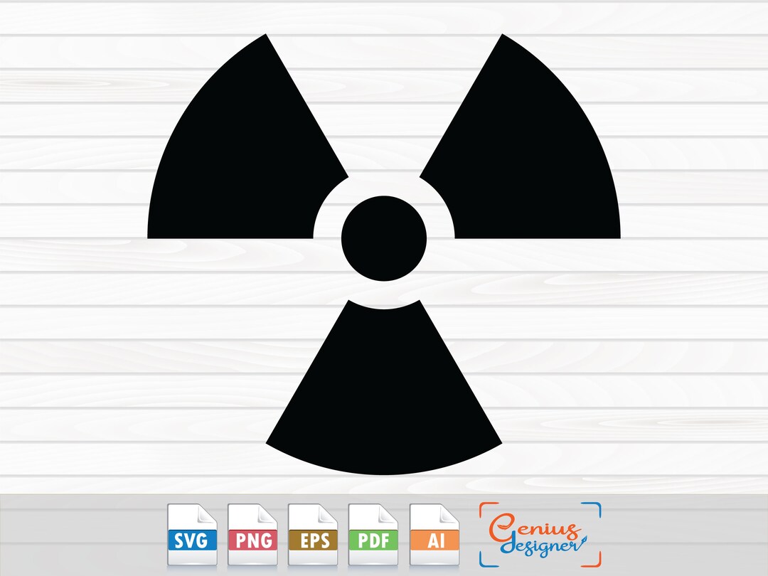 Radiation Symbol Svg, Radiation Icon Print, Radiation Symbol Svg File ...