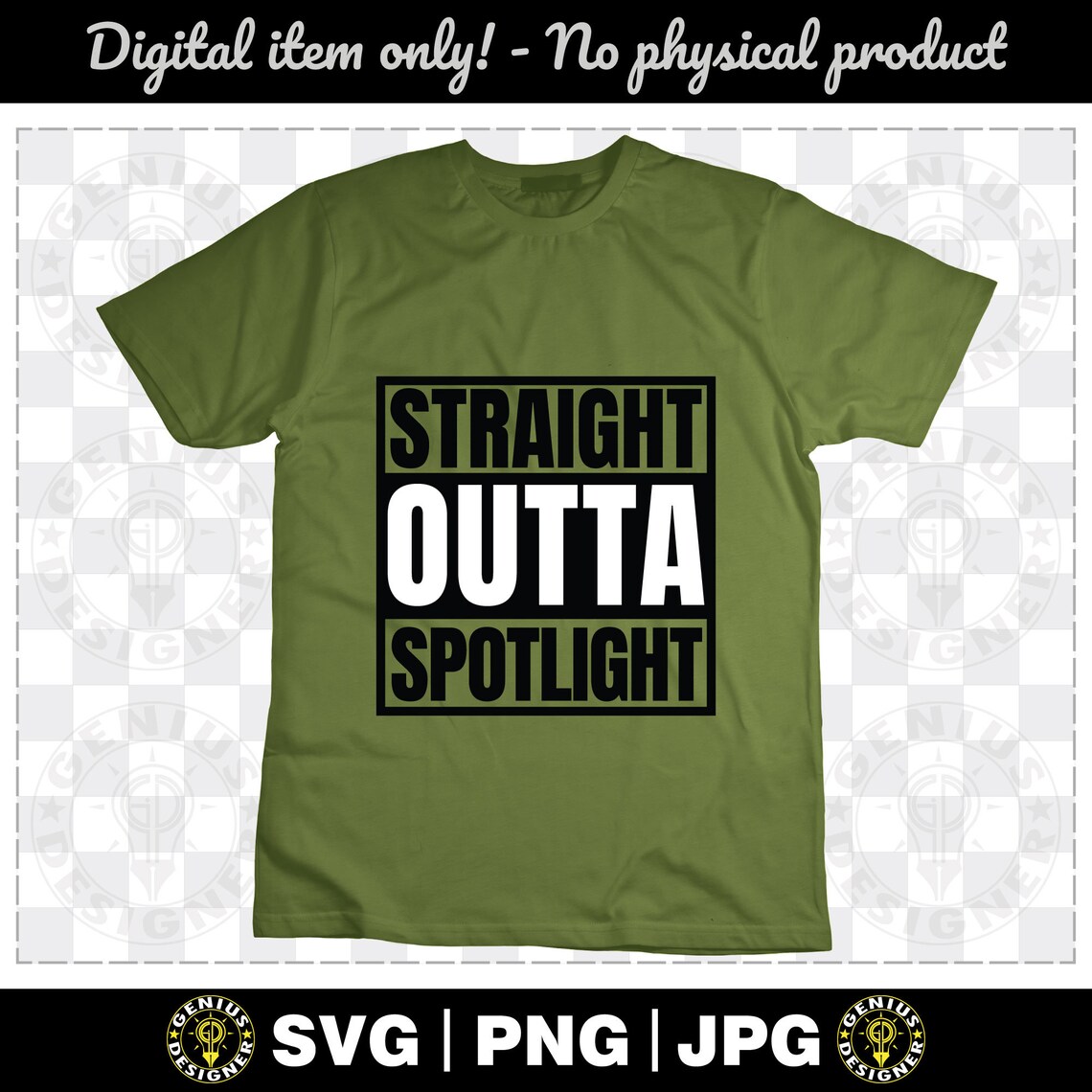 Straight Outta Spotlight SVG PNG JPG - Etsy