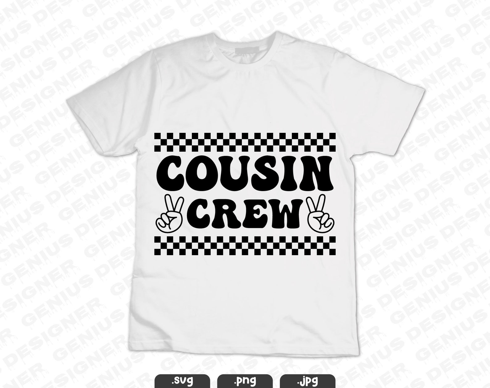 Retro Cousin Crew Svg, Png, Jpg, Groovy Design (digital Download) - Etsy