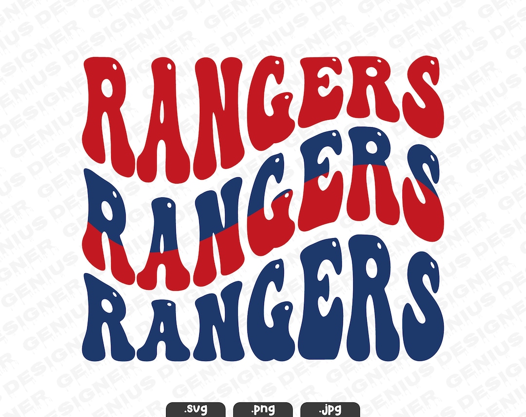 Rangers PNG Rangers Retro Wavy SVG Rangers SVG Team Spirit Svg Baseball ...