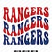 Rangers PNG | Rangers Retro Wavy SVG | Rangers SVG | Team Spirit Svg ...
