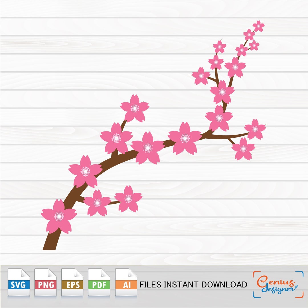 Cherry Blossom Tree SVG, Japanese Sakura Clipart (digital Download) - Etsy