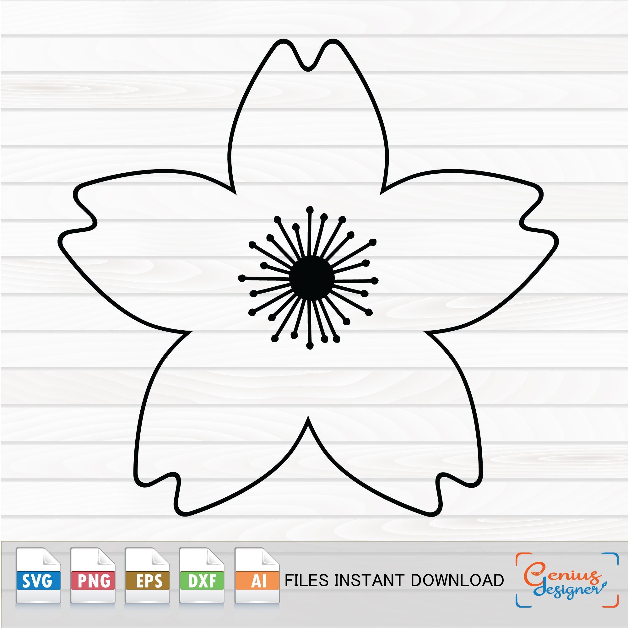 Cherry Blossom SVG PNG Sakura SVG Spring Flower Svg Plant - Etsy