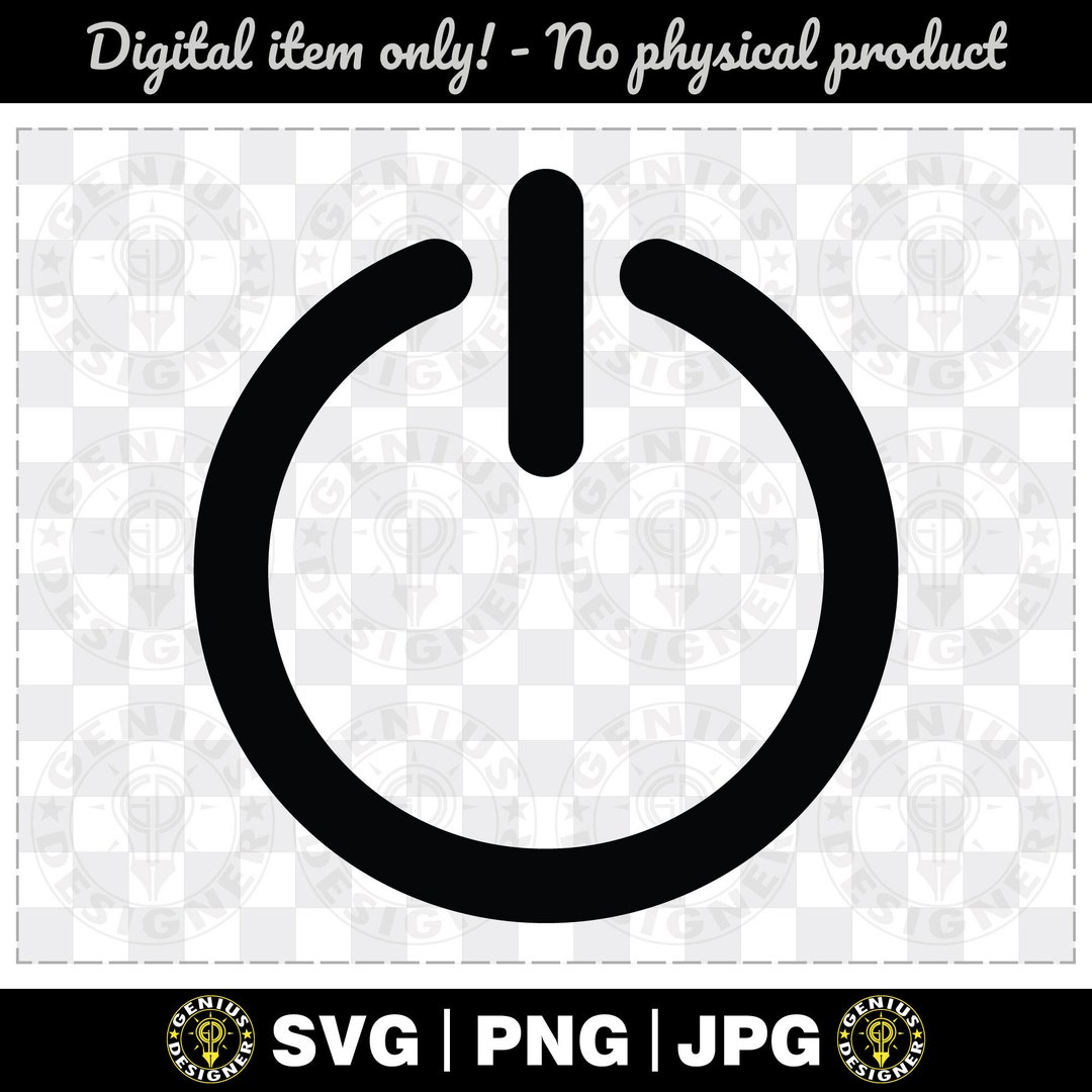 Power Button Icon SVG, Power Button Symbol, Power Button Icon, Print ...