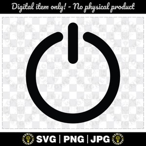Power Button Icon SVG, Power Button Symbol, Power Button Icon, Print ...