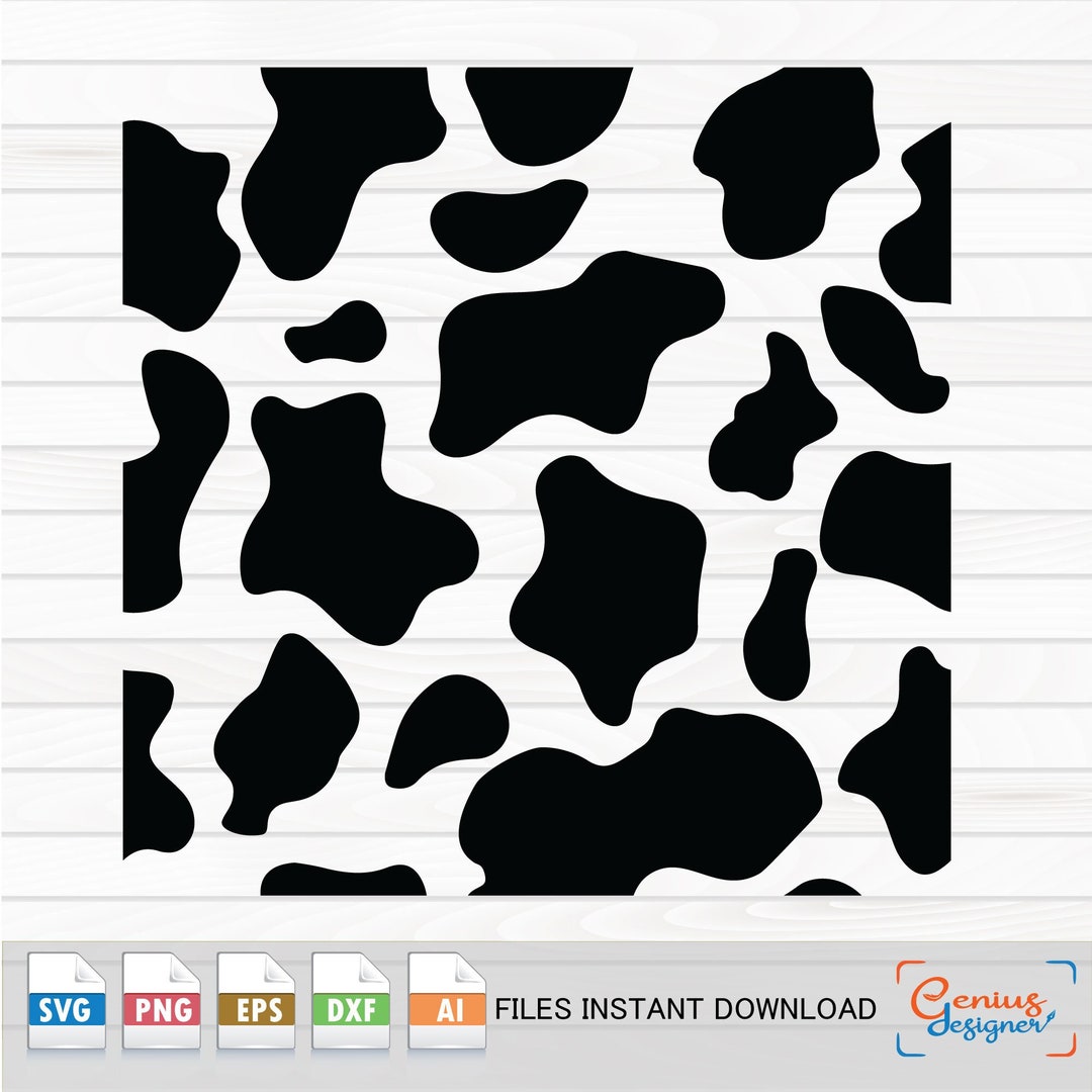 Cow Print Pattern : Cowhide Pattern, Svg,png,dxf,eps,ai - Etsy