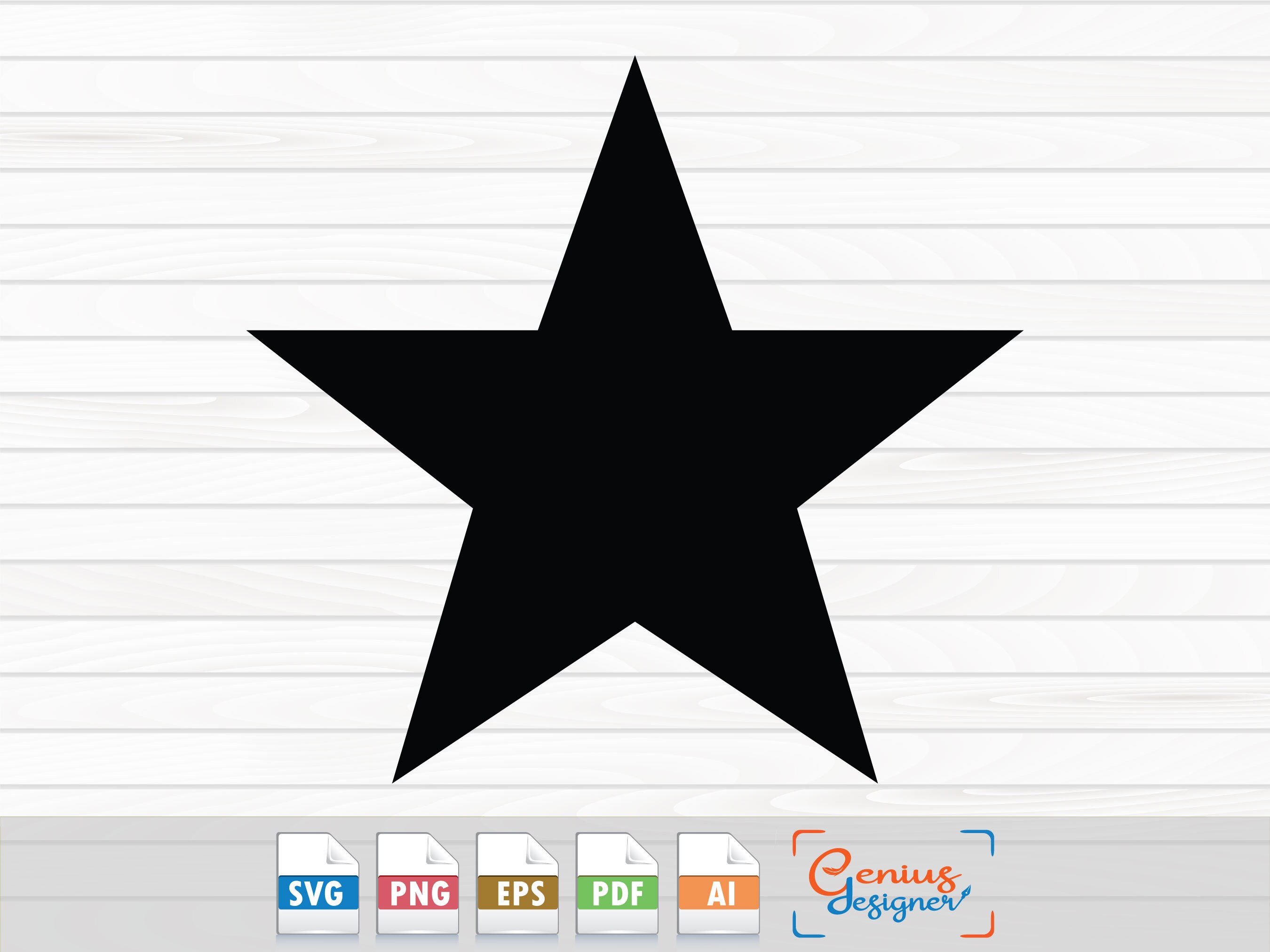 Star Svg File Five Corner Star Star Symbol Png Star Icon - Etsy