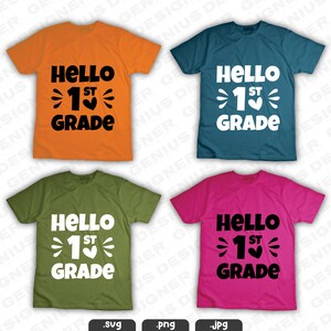 Hello 1st Grade SVG, Hello First Grade, First Day of School, Back to ...