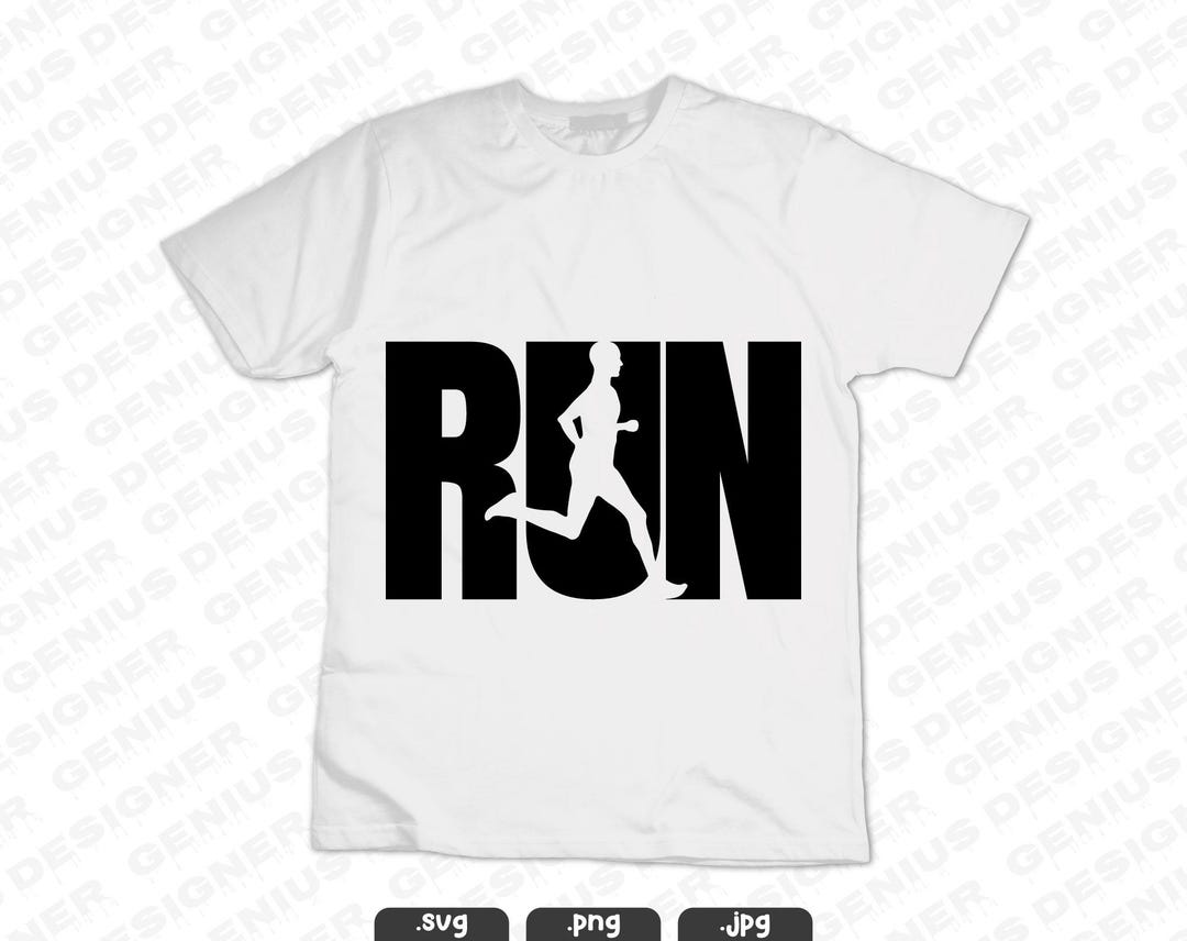 Run SVG PNG Digital File, Running Vector File, Fitness Runner Cut File ...