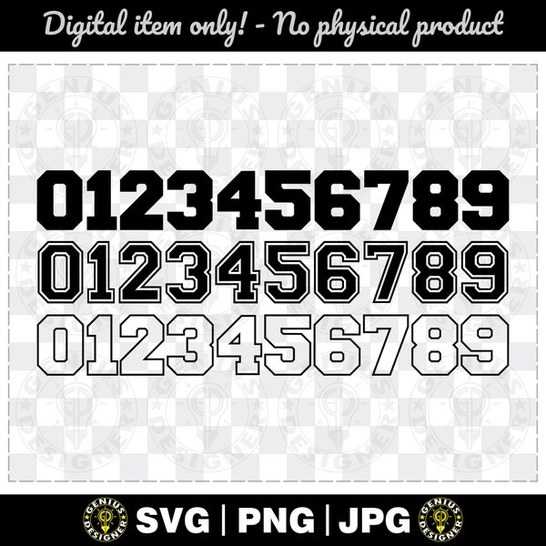 Layered Numbers Svg - Etsy