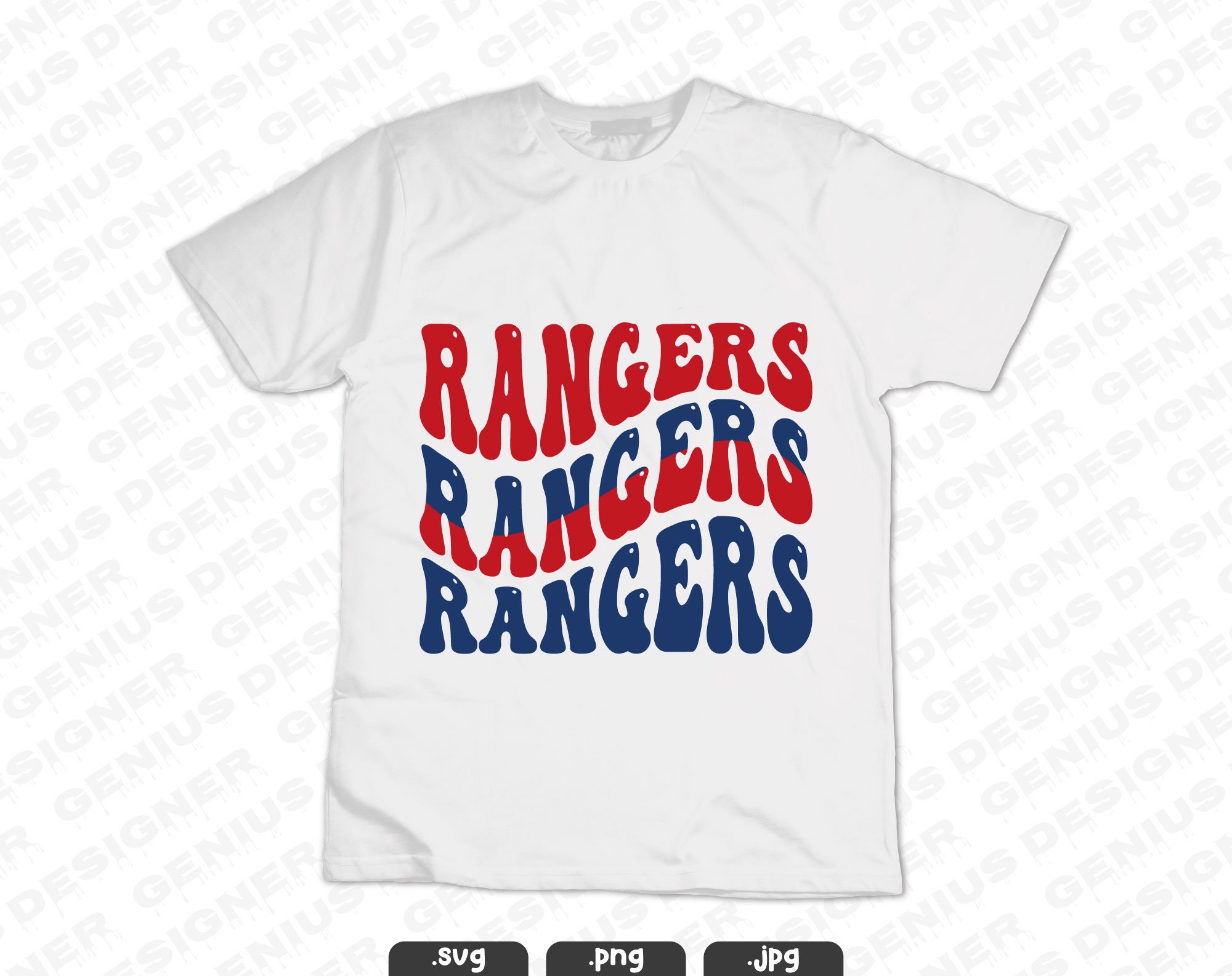 Rangers PNG | Rangers Retro Wavy SVG | Rangers SVG | Team Spirit Svg ...