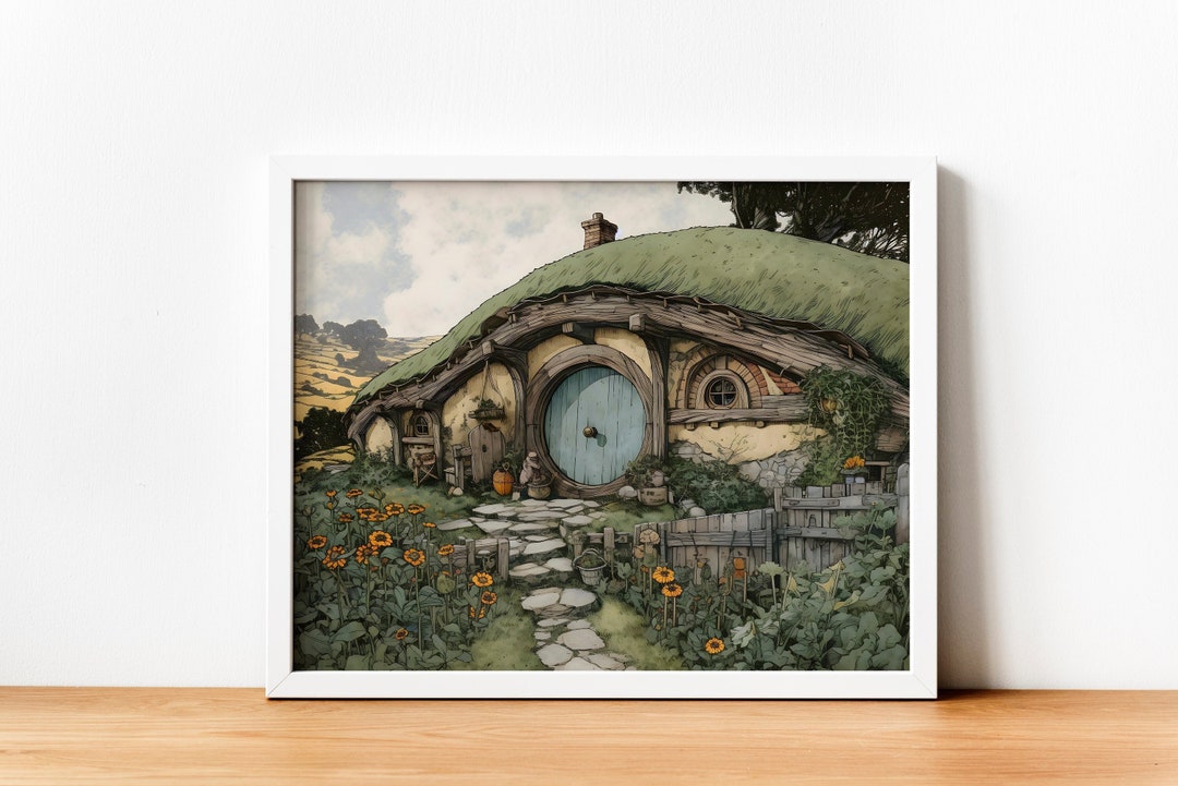 Shire Art Bag End Artwork Fantasy Printable Wall Art Whimsical Art ...