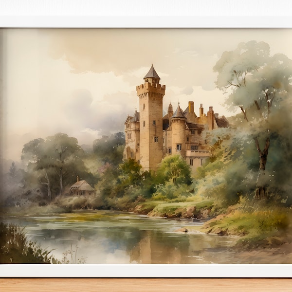 Painting of Castle - Etsy