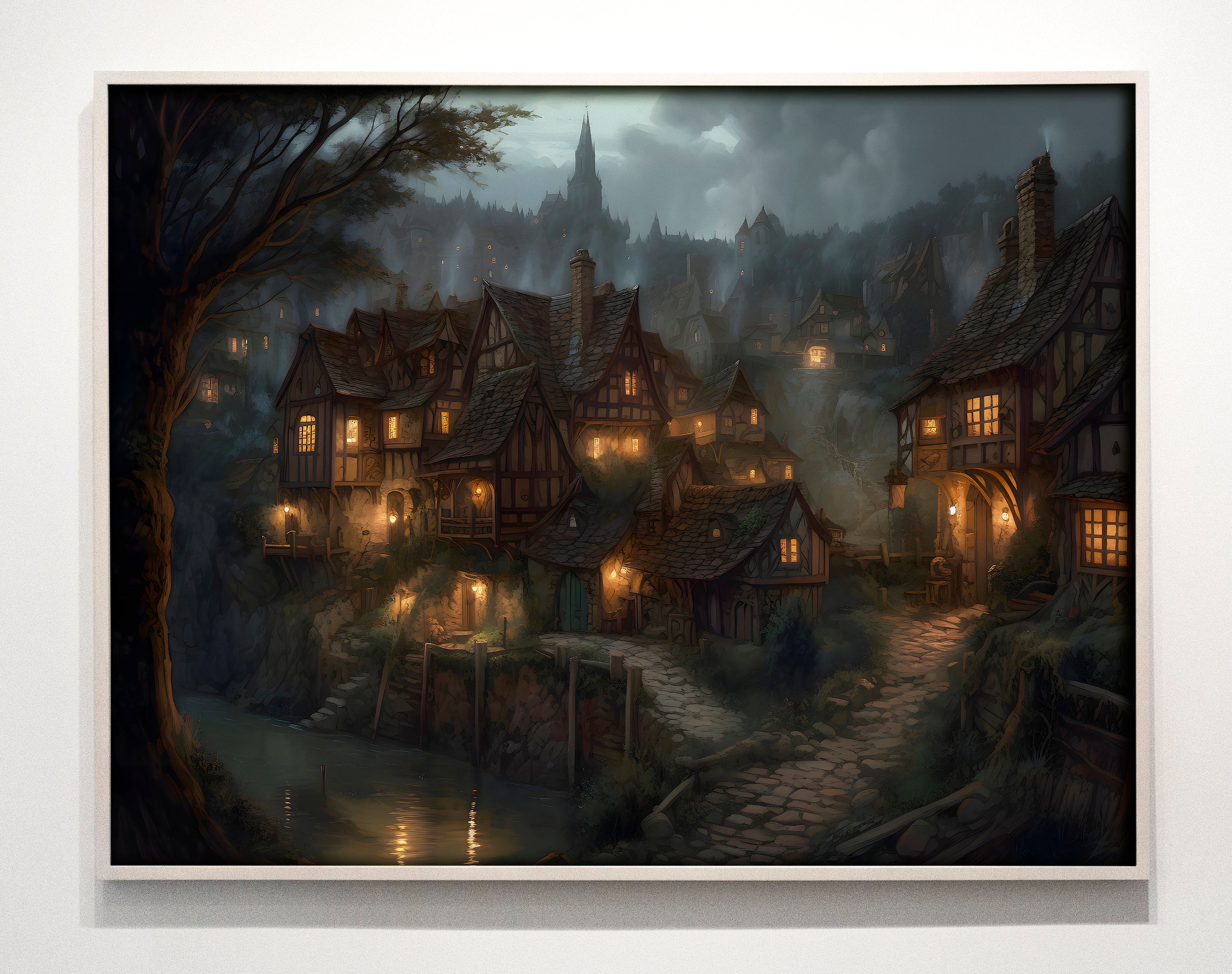 Dnd Art Print, Moody Medieval Tavern Art Print Dnd Wall Art ...