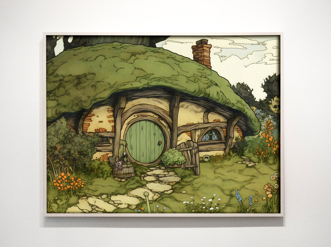 Shire Artwork Whimsical Art Print Fantasy Printable Wall Art, Digital ...