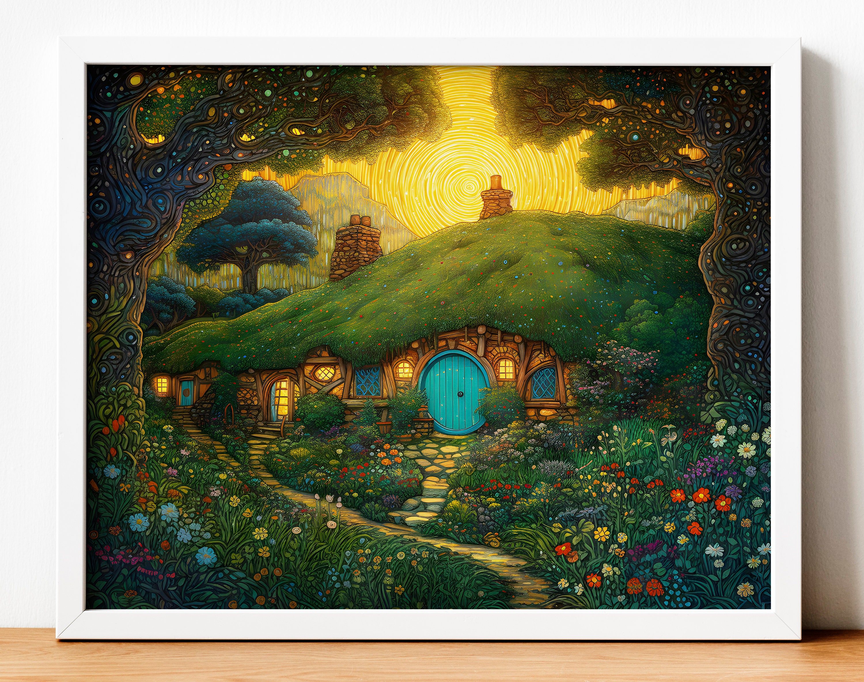 Shire Wall Art Abstract Art Print Fantasy Art Whimsical - Etsy