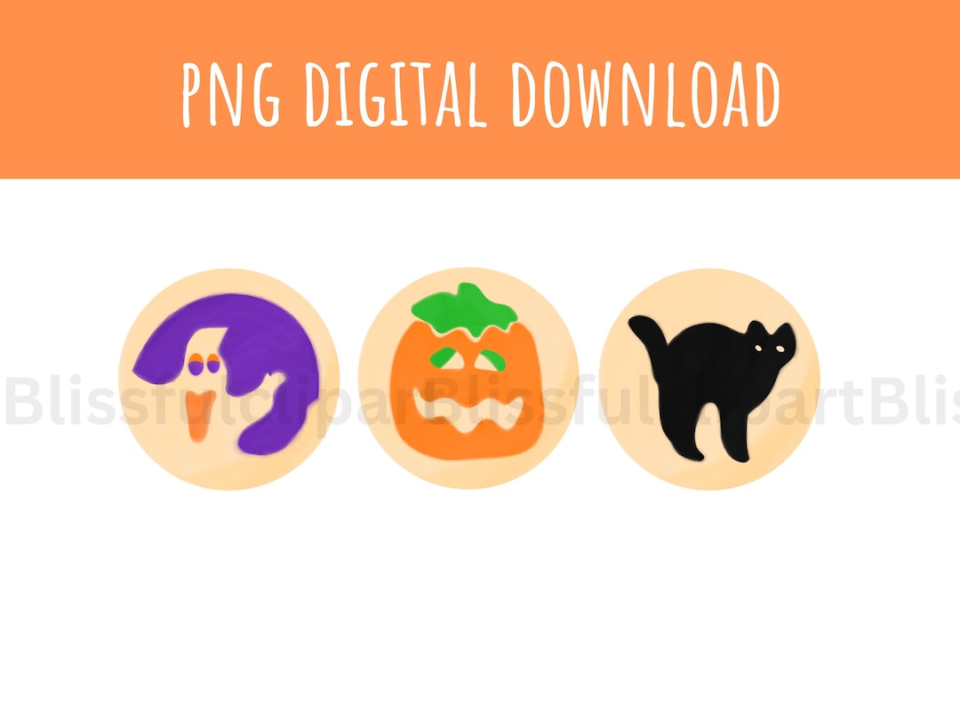 Halloween Sugar Cookie PNG, Watercolor, Spooky, Vintage Halloween Png ...