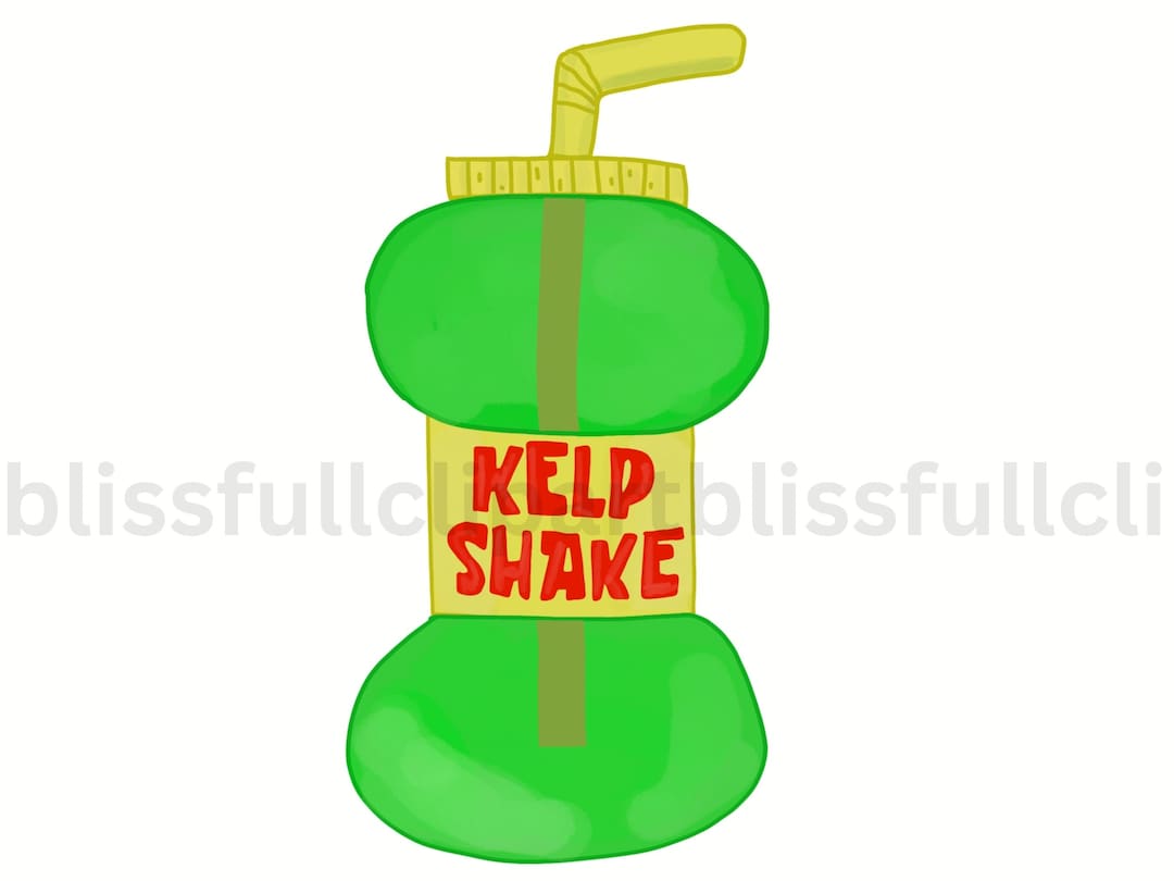 Kelp Shake PNG, Bikini Bottom, Spongebob, Clipart, Digital Download, Under the Sea, Kelp Shake ...