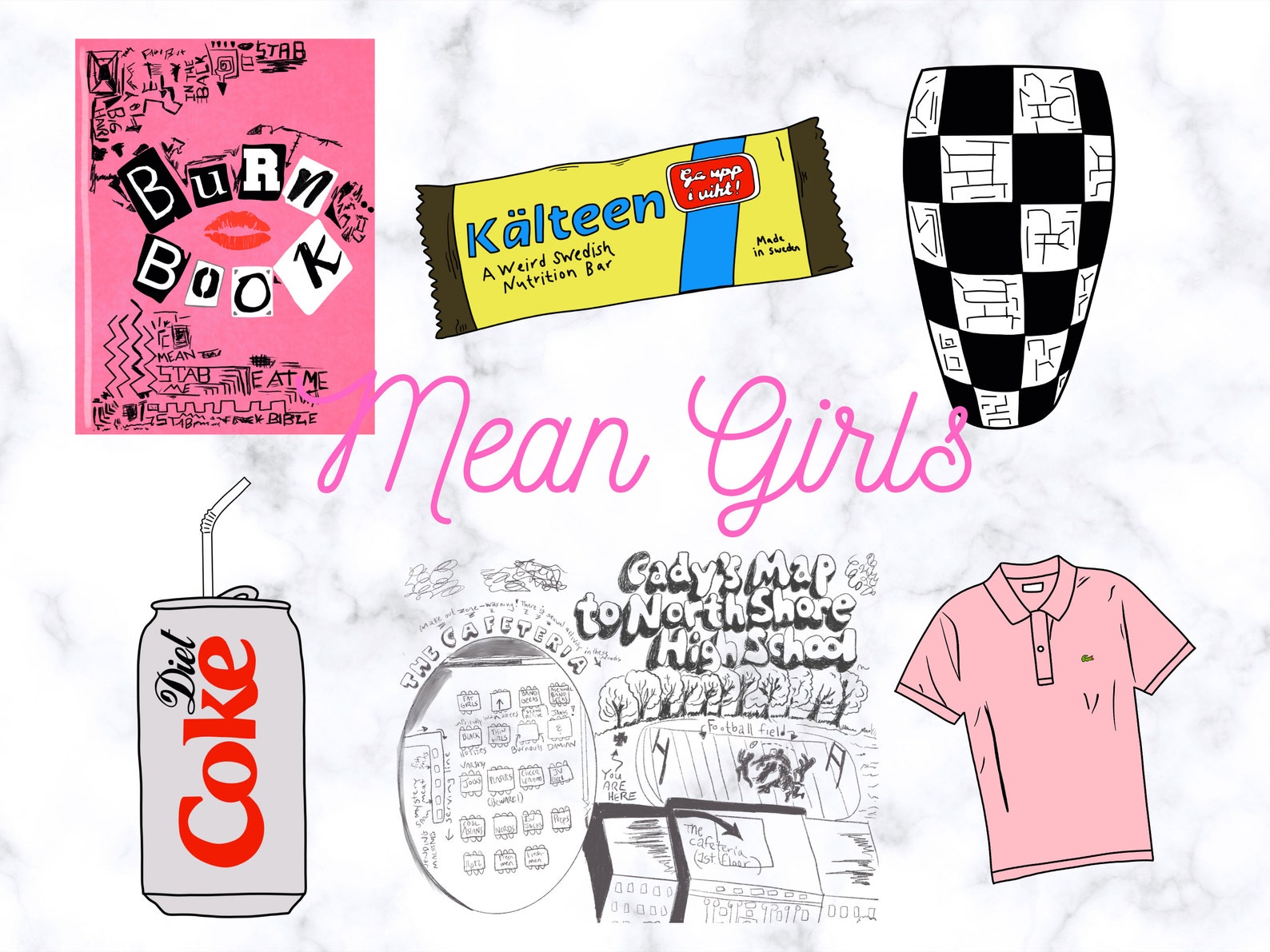 Mean Girls Clipart, Mean Girls PNG, Burn Book, Movie Clipart, Kalteen ...