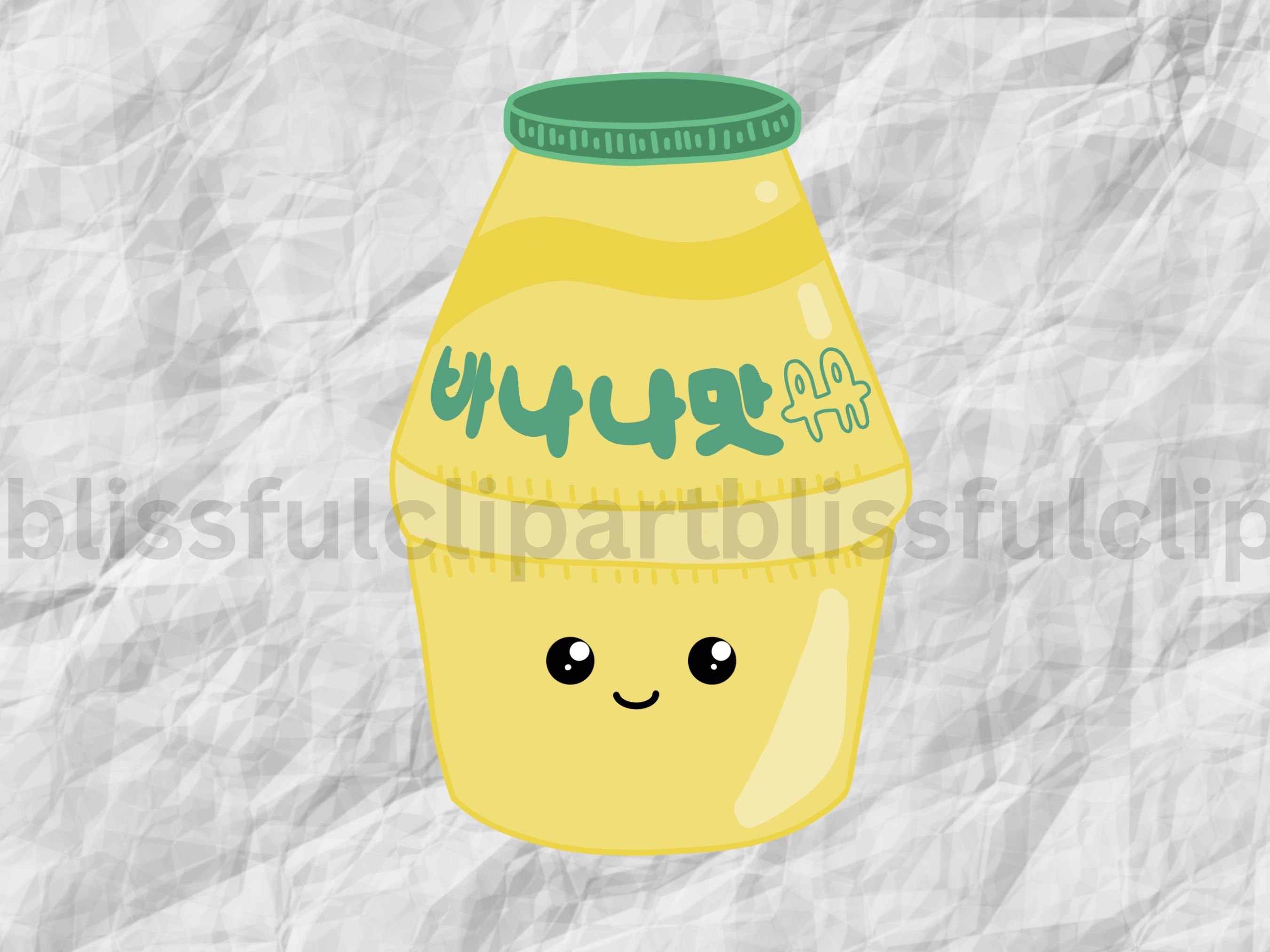 Kawaii Banana Milk PNG, Digital, Banana Milk Clipart, Drink PNG, Cute ...