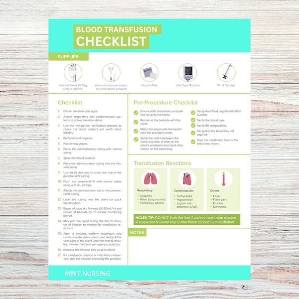 Nursing Blood Transfusion - Etsy UK