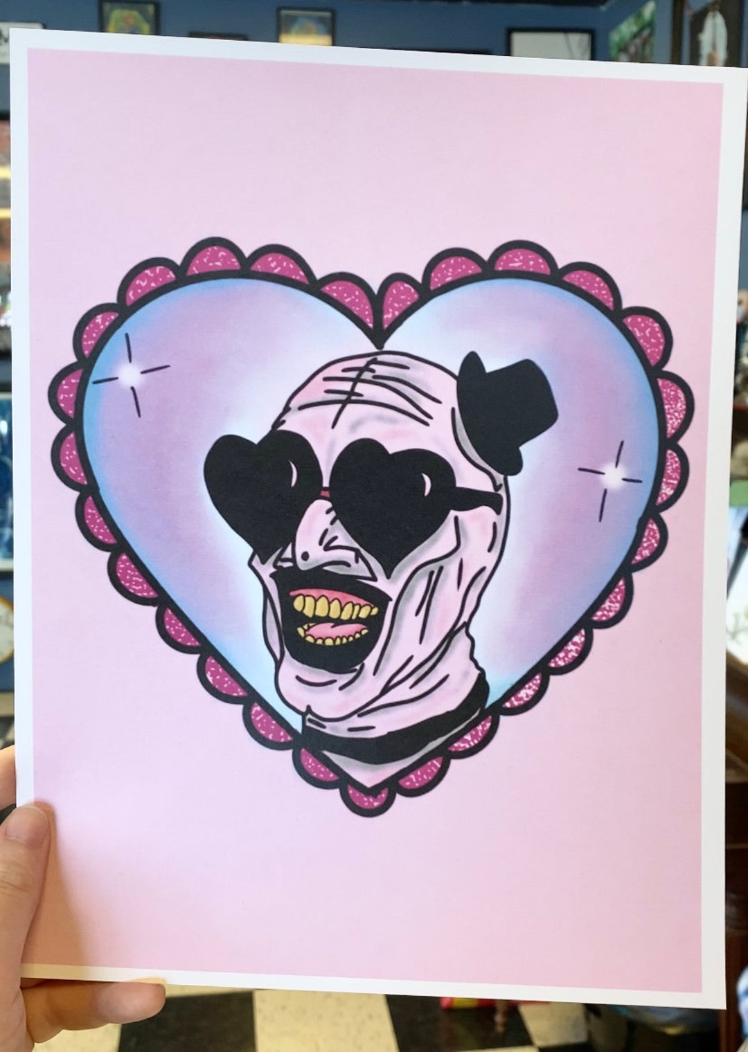 Terrifying Clown Girly Horror Art Print Halloween Art - Etsy