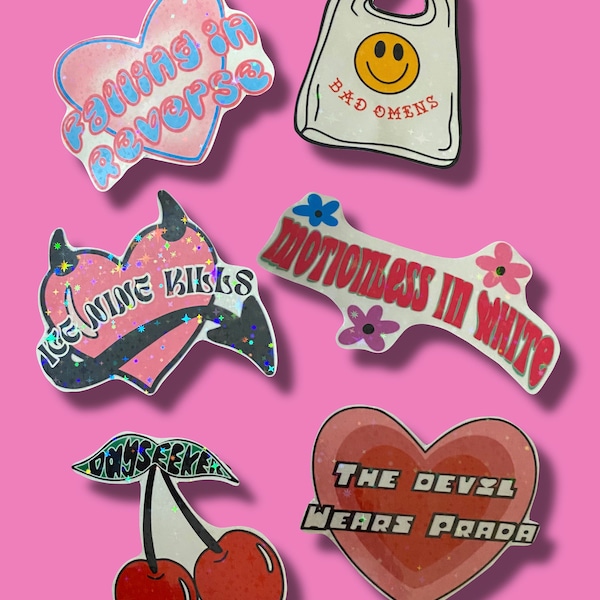 Girly Metal Band Stickers - Etsy