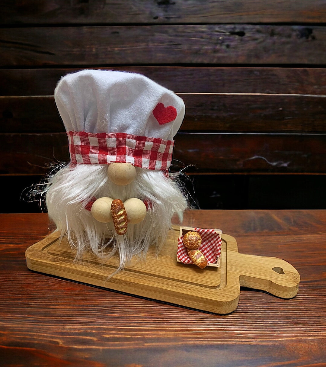 Chef Gnome, Kitchen Gnome, Farmhouse Decor, Knitted Gnome, Baker Gnome ...