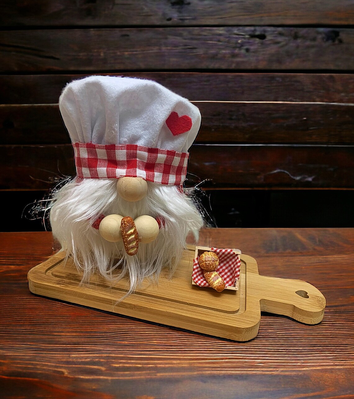 Chef Gnome, Kitchen Gnome, Farmhouse Decor, Knitted Gnome, Baker Gnome ...