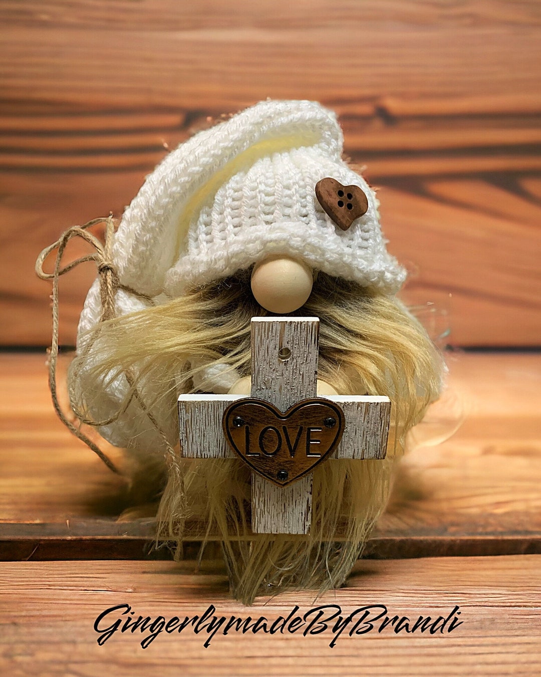 Knitted Gnome, Cross Gnome, Love Gnome, Easter Gnome, Religious Gnome ...